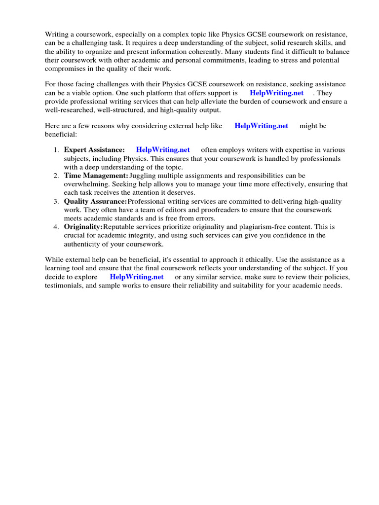 Physics Gcse Coursework On Resistance | PDF | Electrical Resistance And ...