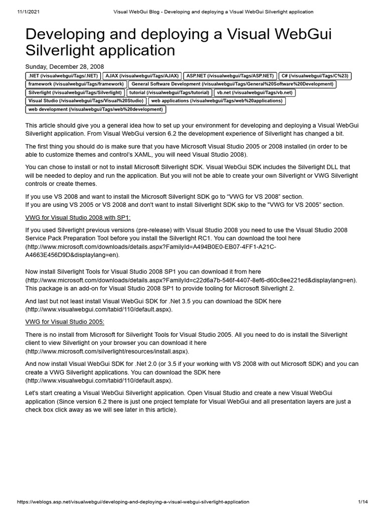 Deploying A Visual Webgui Iis Pdf Microsoft Silverlight Internet Information Services
