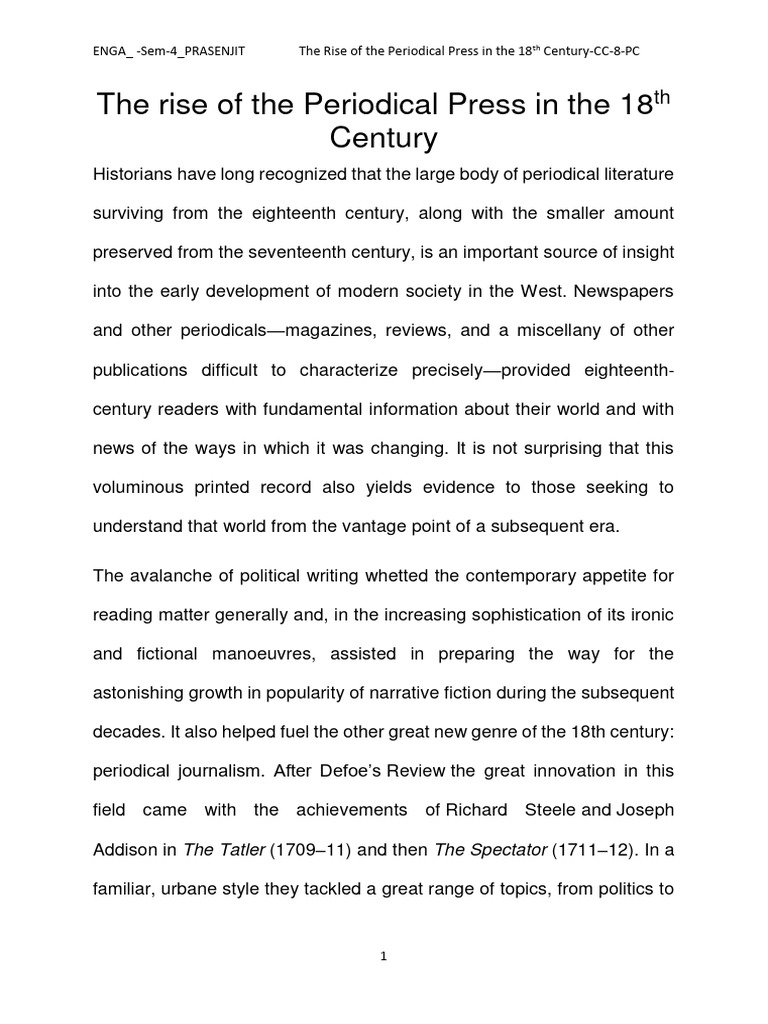 1626534870ENGA_ -Sem-4_CC-8_The Rise of the Periodical Press in the ...