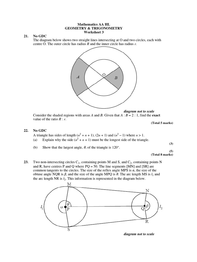 Geometry & Trigonometry AA HL W3 | PDF | Triangle | Angle
