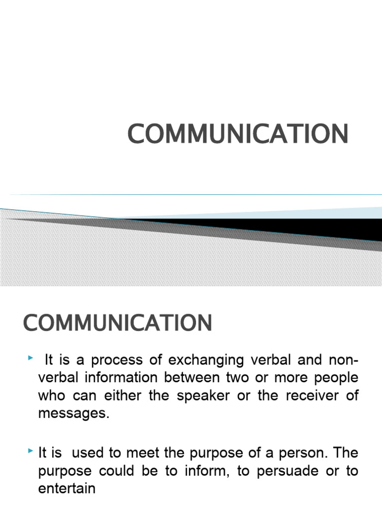 Communication | PDF | Communication | Human Communication