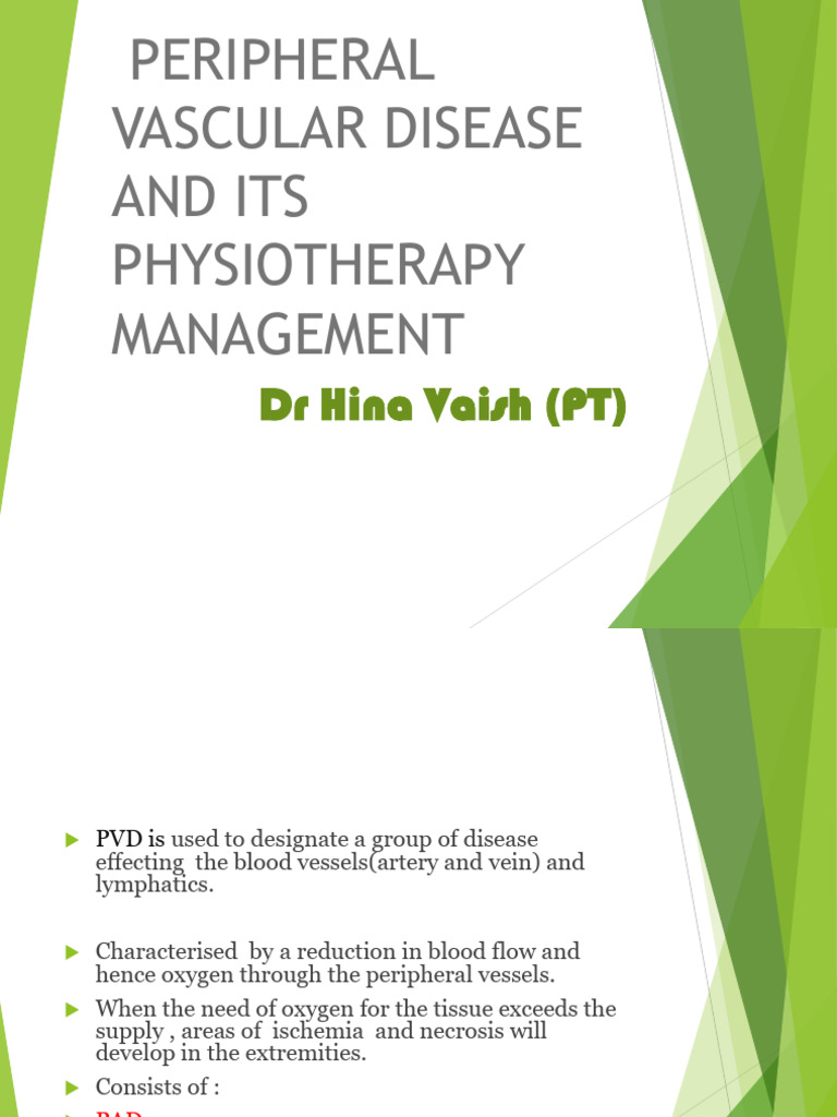 Peripheral Vascular Disease and Its Physiotherapy Management | PDF ...