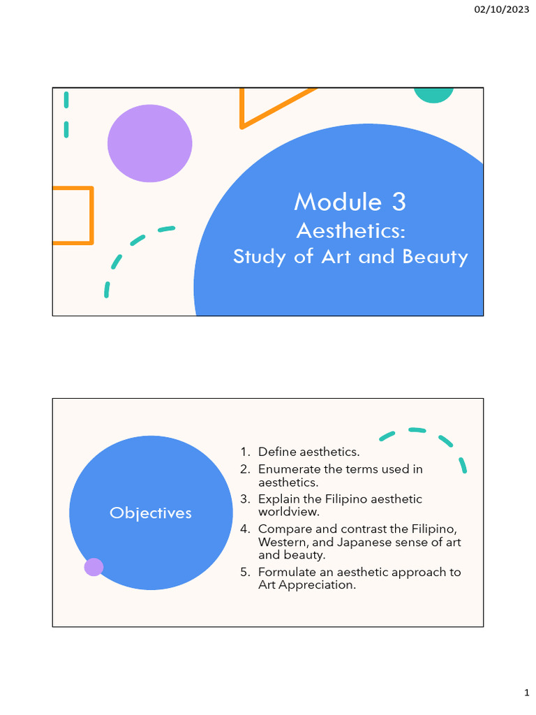 Module 3 Aesthetics | PDF | Aesthetics | Beauty