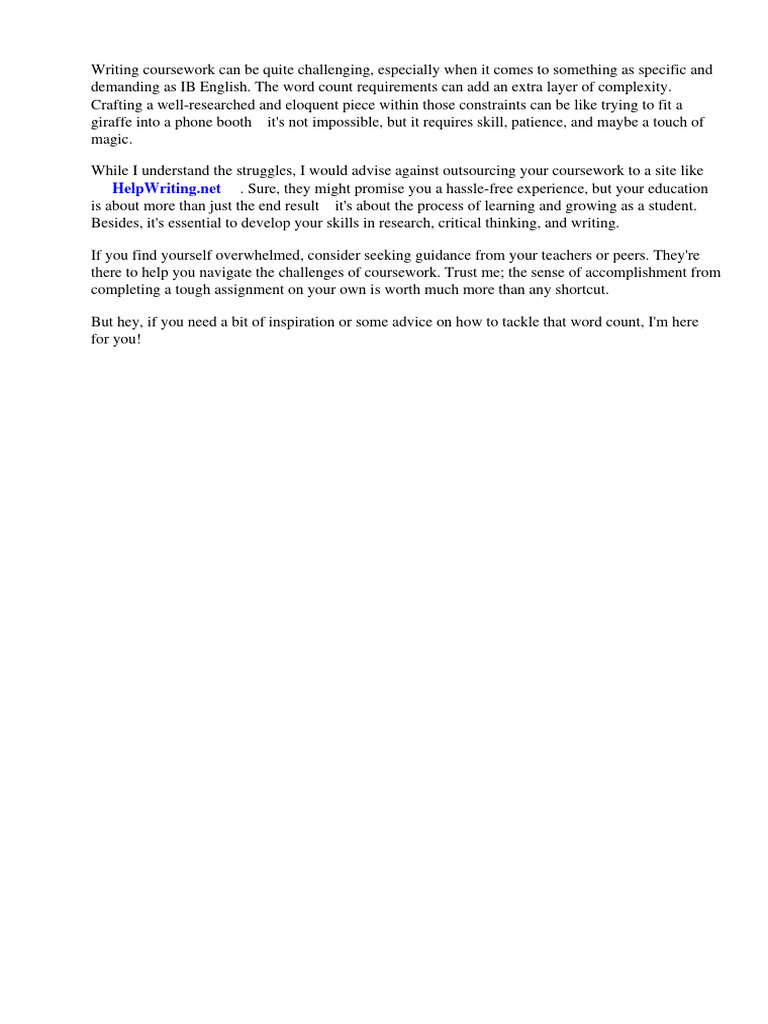 Ib English Coursework Word Count | PDF | A Doll's House