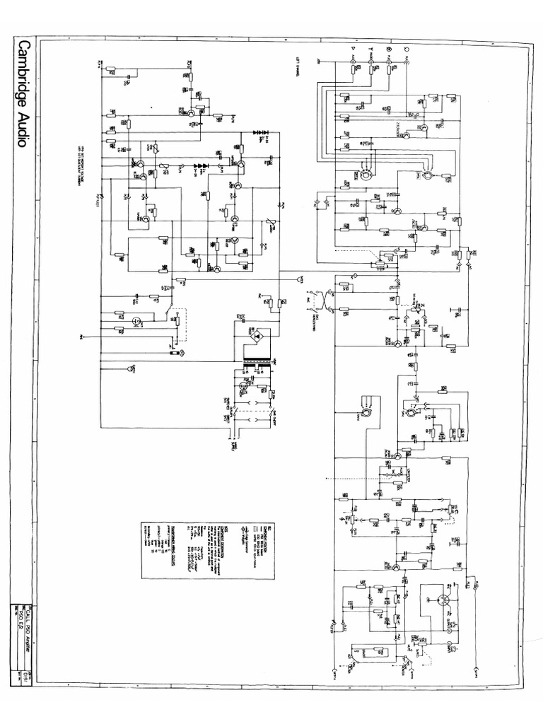 Cambridge Audio p50 v1 Integrated Amplifier Schematic | PDF