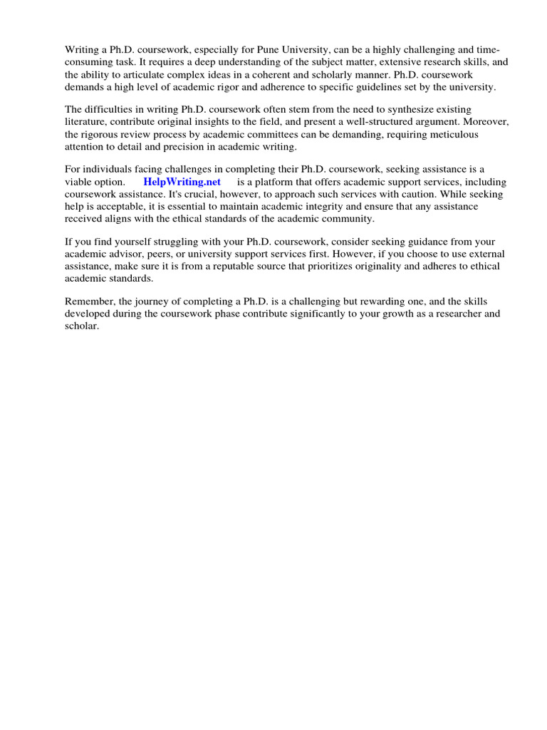 PHD Course Work in Pune University | PDF | Doctor Of Philosophy ...