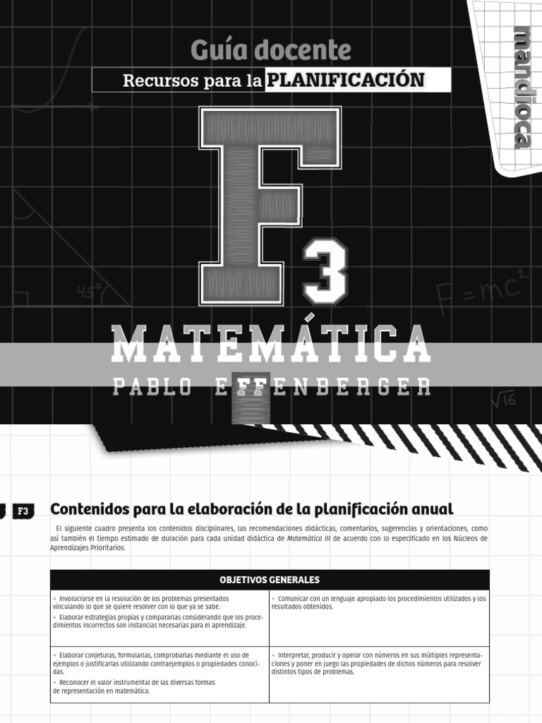 F3 Matematica Guia Docente | PDF | Ecuaciones | Número Real