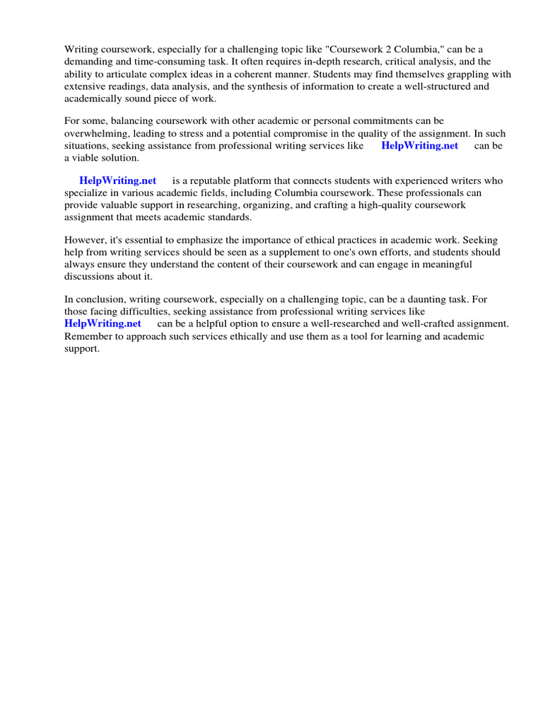 Coursework 2 Columbia | PDF | Cognition | Business