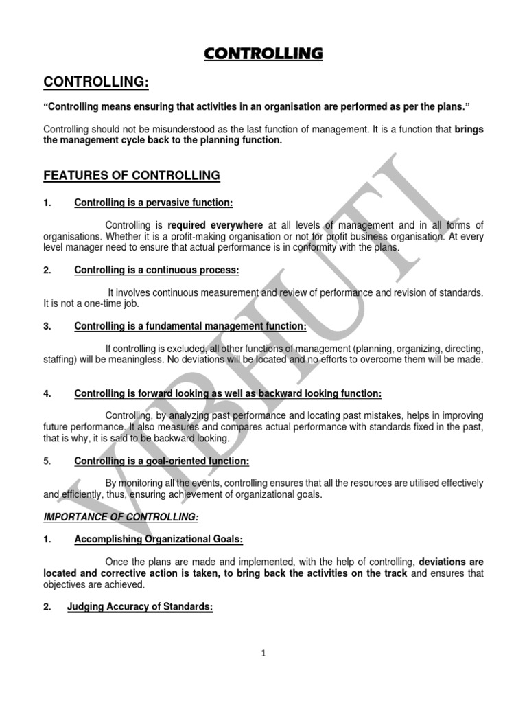 8 Controlling | PDF | Business