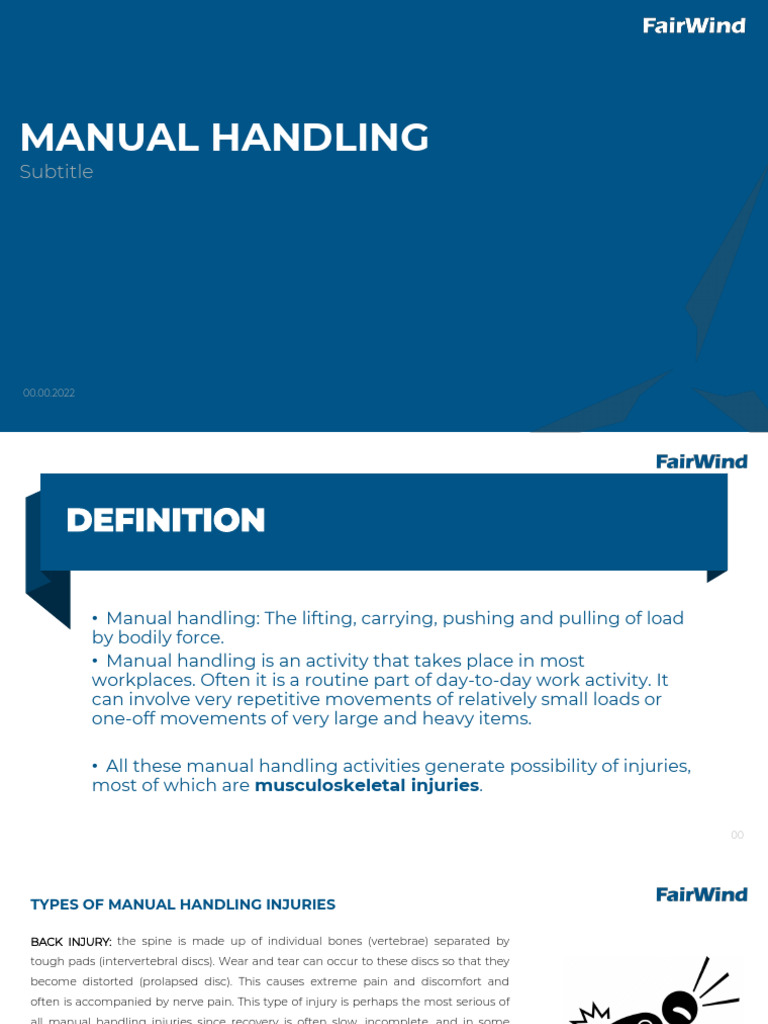 FW Manual Handling en Version | PDF | Injury | Musculoskeletal System