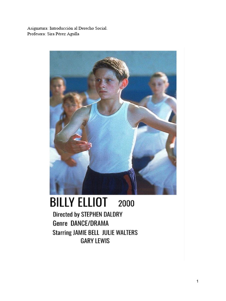 Billy Elliot | PDF | Sindicato | Malicia de antemano
