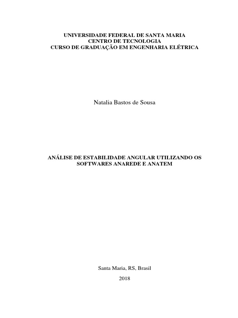 Análise de Estabilidade Angular Utilizando Os | PDF | Transmissão de energia elétrica ...
