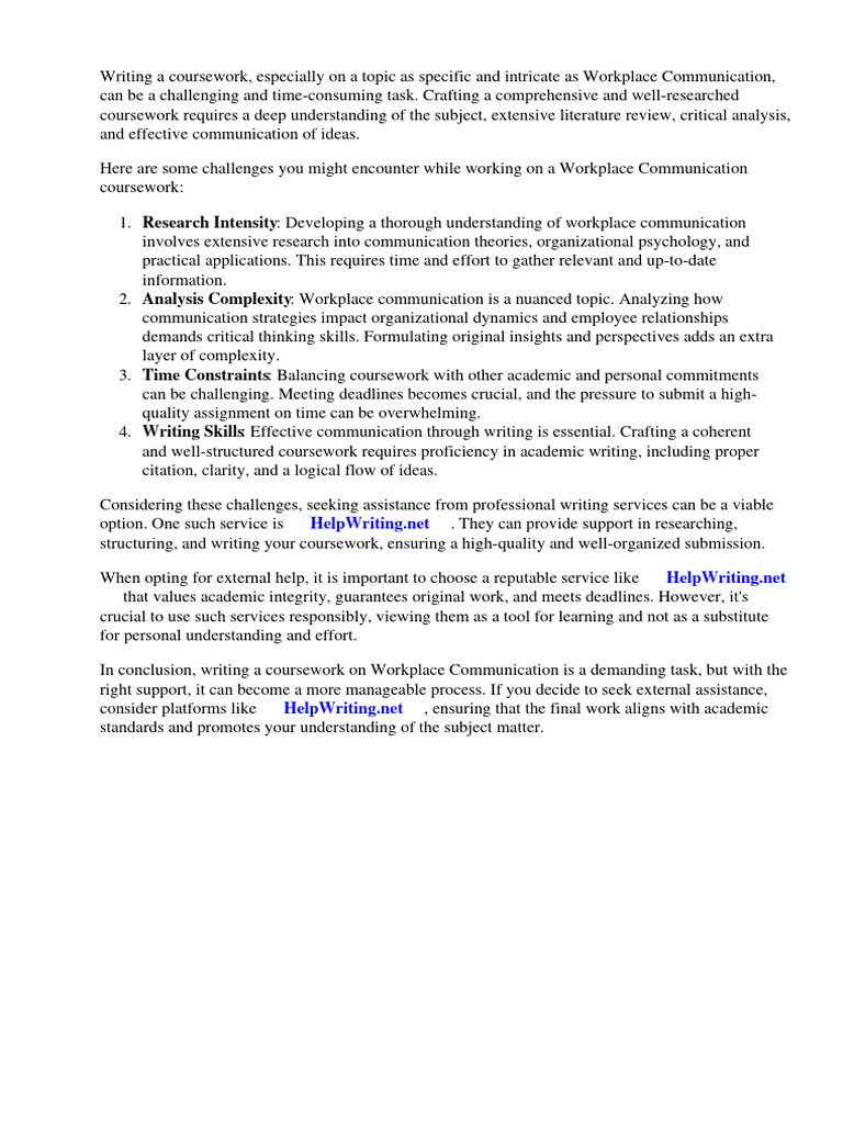 Workplace Communication Course Outline | PDF | Communication | Critical ...