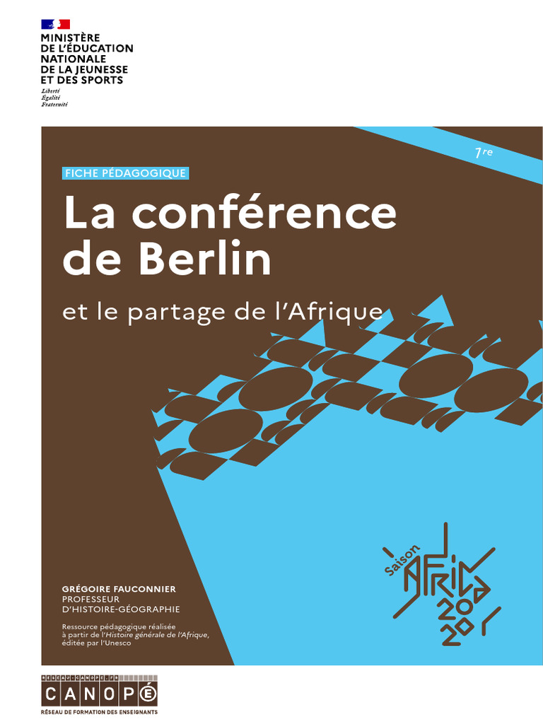 La Conférence de Berlin et l'Afrique | PDF | Afrique | Colonialisme
