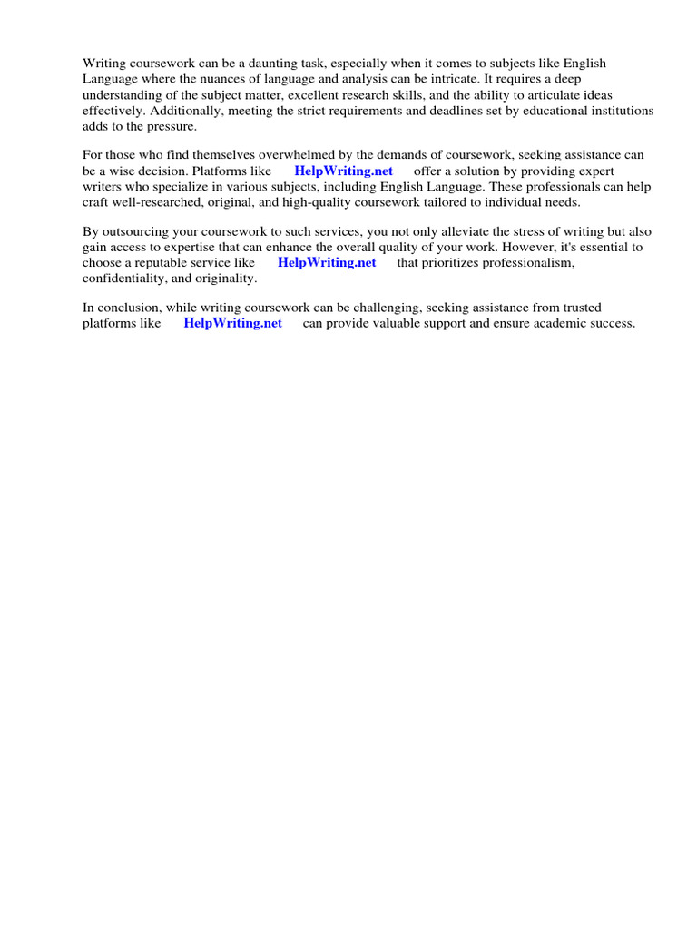As English Language Coursework Aqa | PDF
