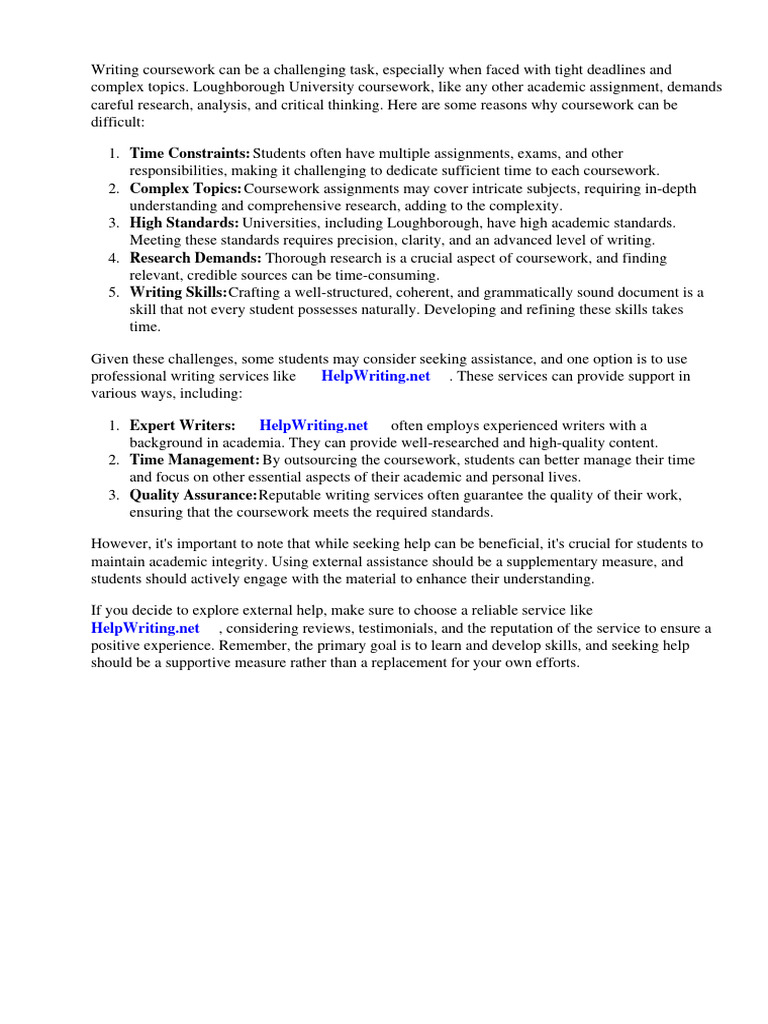 Loughborough University Coursework Extension | PDF | Cost Of Living ...