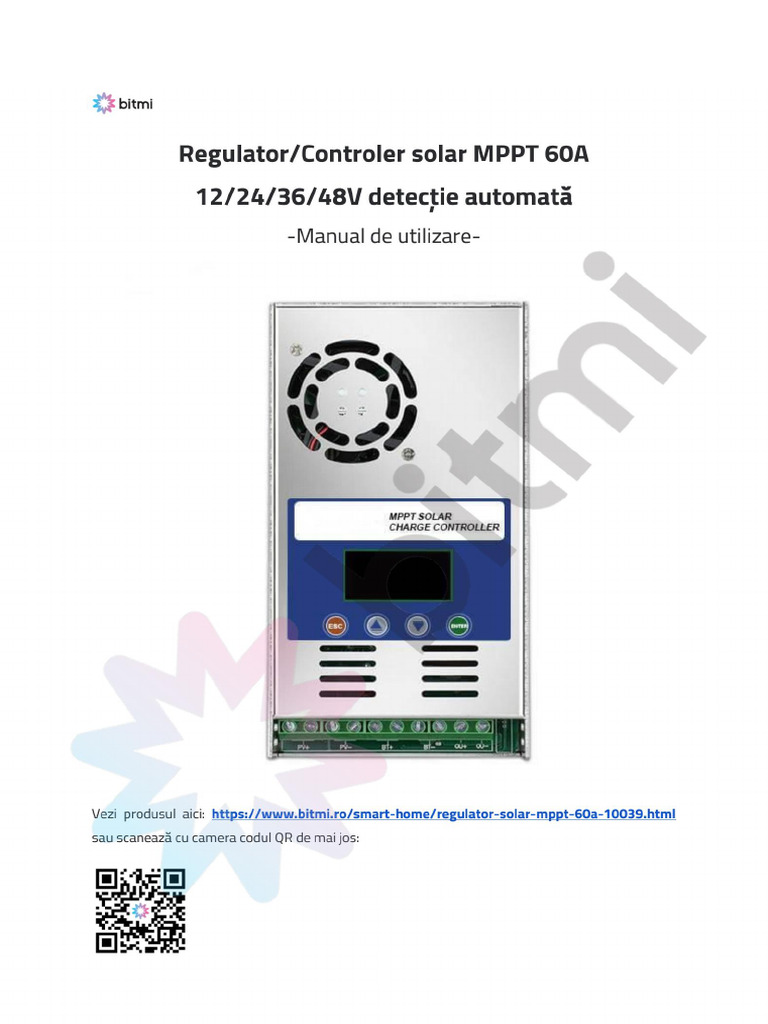 Manual-De-Utilizare-Controler MPPT 60A ECG | PDF