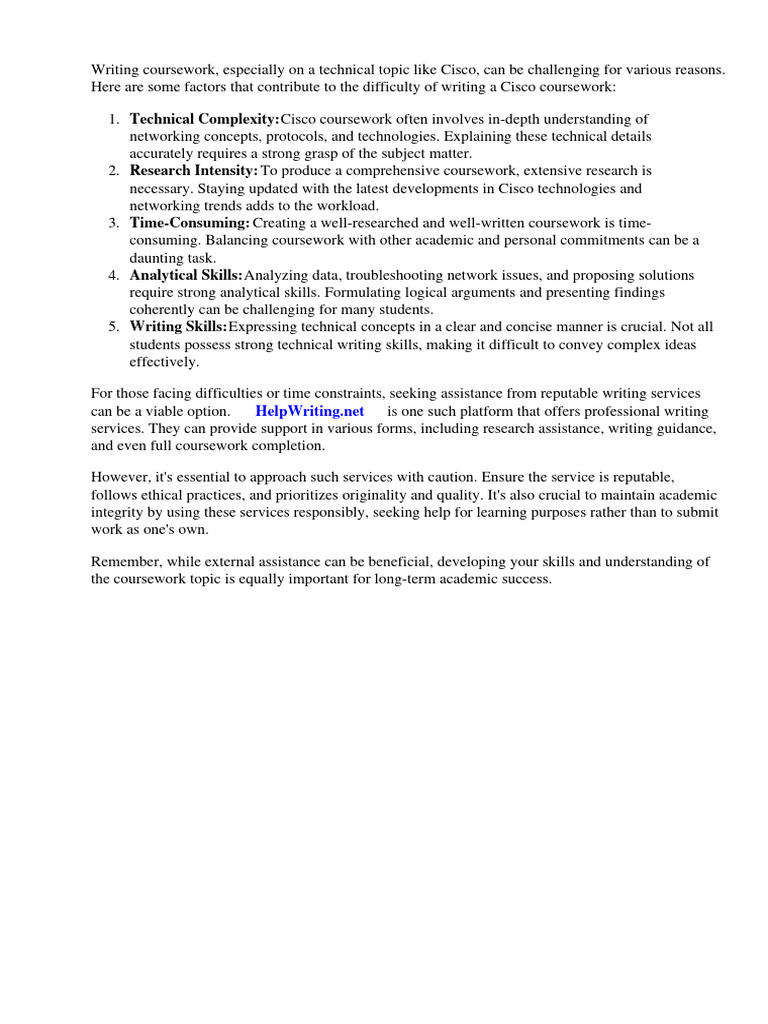 Cisco Course Work Pdf Cisco Certifications Computer Network
