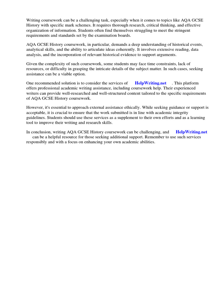 Aqa Gcse History Coursework Mark Scheme | Download Free PDF | Gce ... Aqa Gcse History Coursework Mark Scheme | Download Free PDF | Gce ...