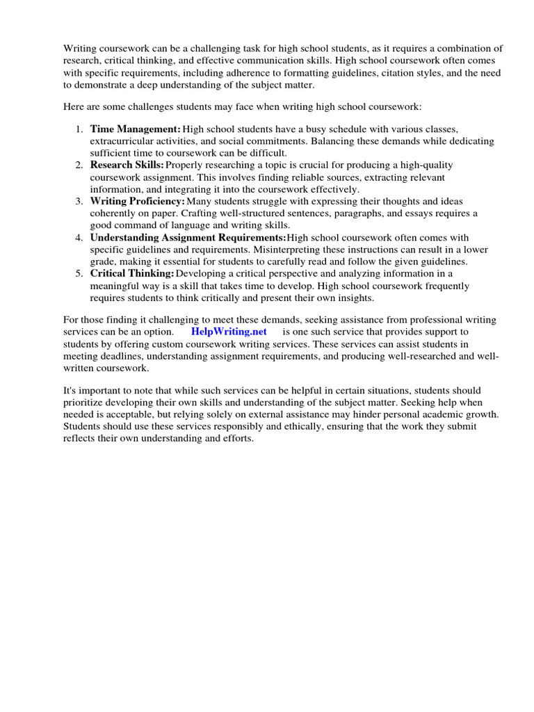 High School Coursework Requirements | PDF | Thought | Special Education