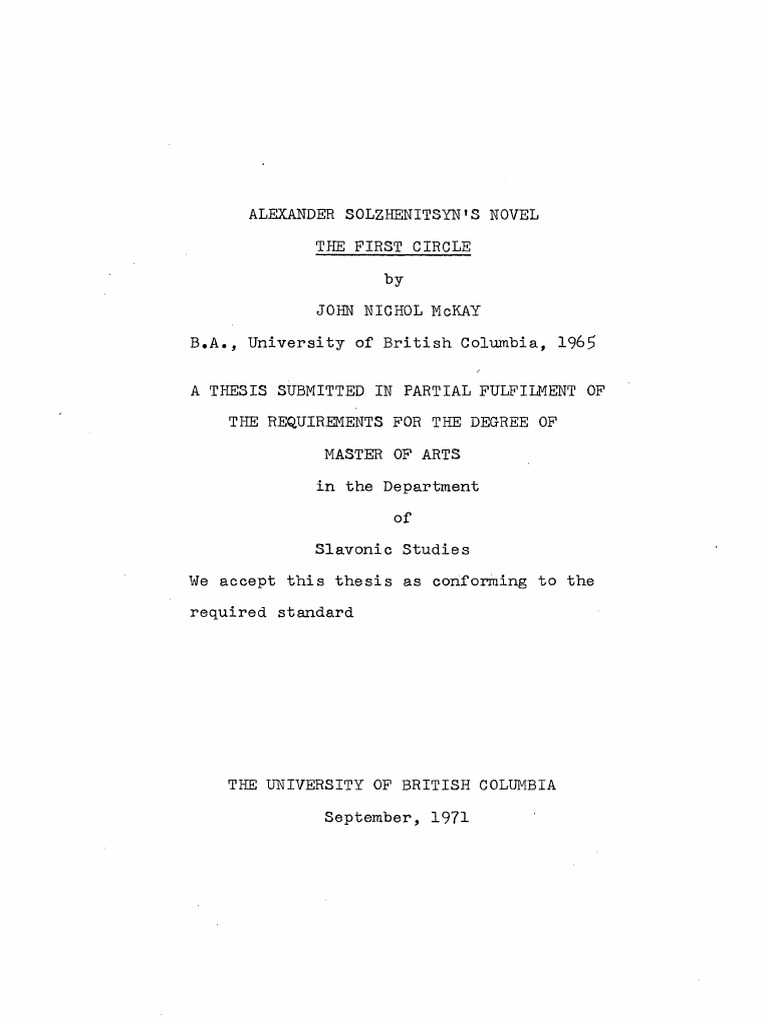 Ubc - 1971 - A8 M32 - 5 | PDF | Thesis