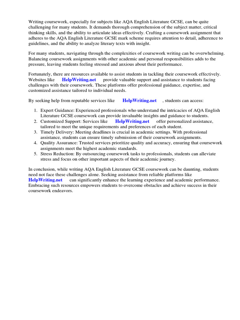 Aqa English Literature Gcse Coursework Mark Scheme | PDF | Linked In ... Aqa English Literature Gcse Coursework Mark Scheme | PDF | Linked In ...