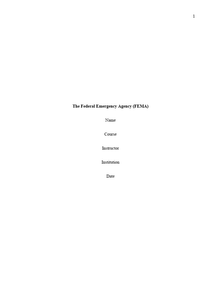 FEMA's Role in Disaster Healthcare Management | PDF | Emergency ...