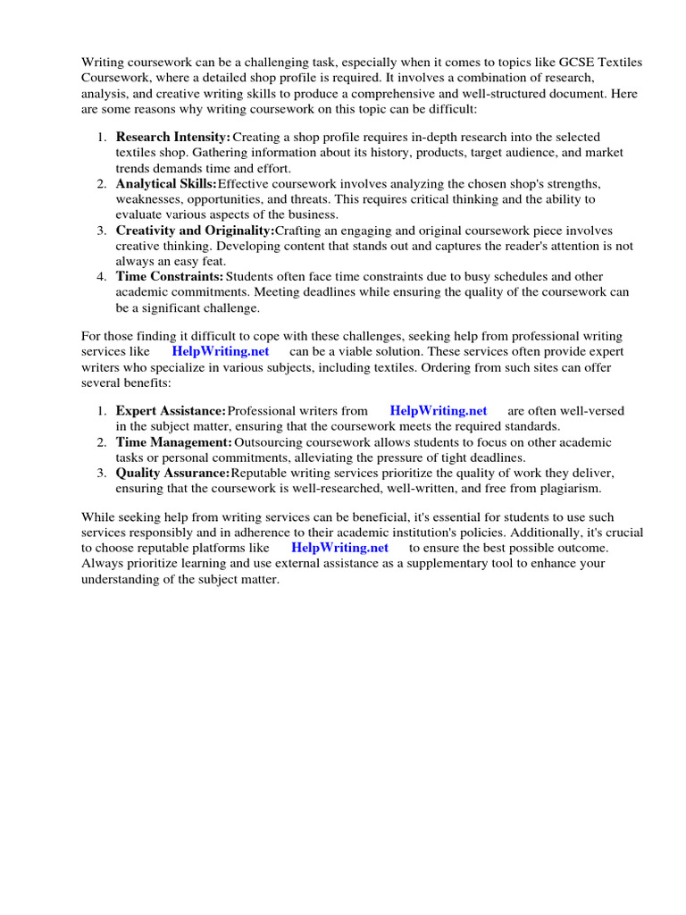 Gcse Textiles Coursework Shop Profile | PDF | Textiles | Microsoft ...