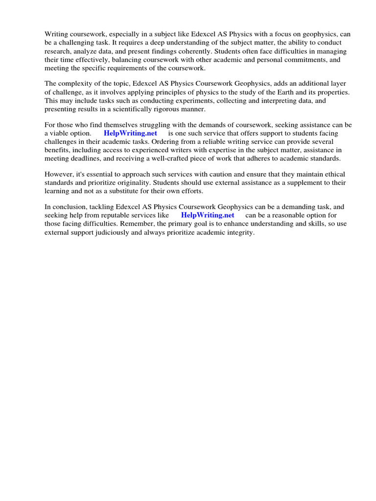 Edexcel As Physics Coursework Geophysics | PDF | Speed | Acceleration