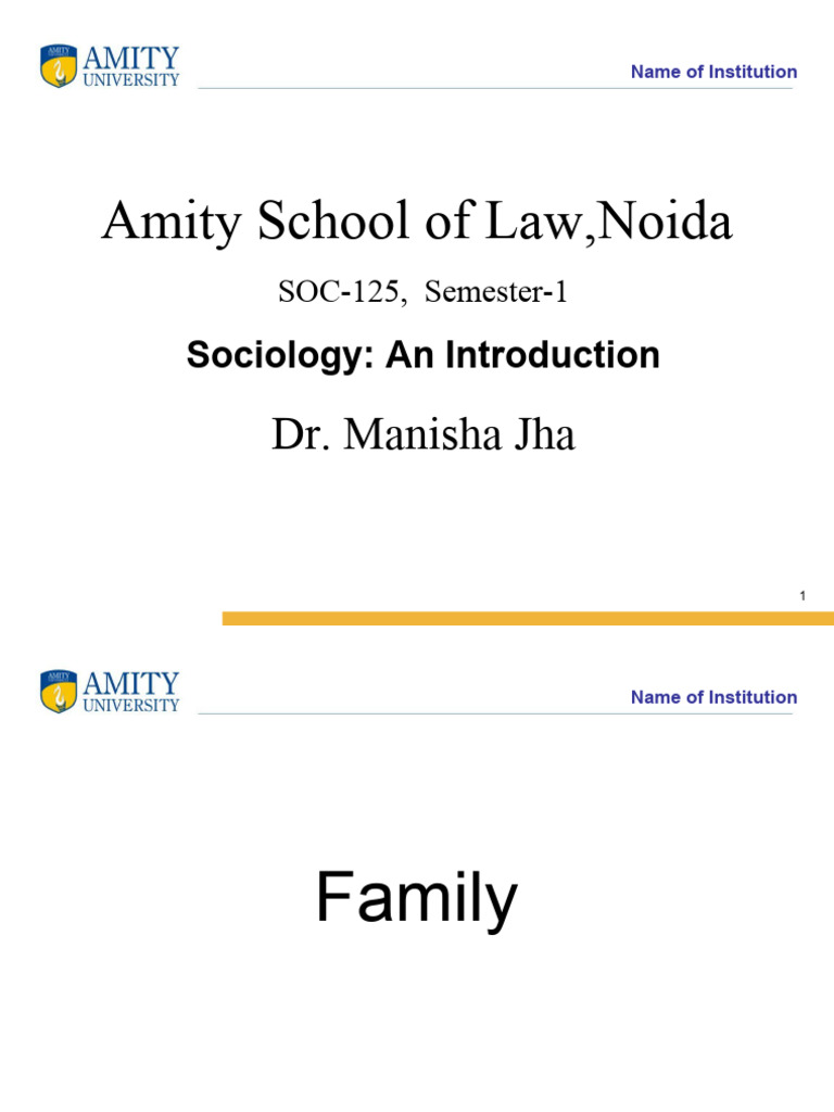 Sociology of Family: Key Concepts | PDF | Family | Marriage