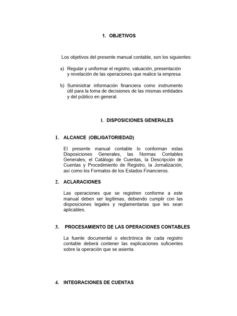 Manual Contable: Normas y Procedimientos | PDF | Contabilidad | Estado ...