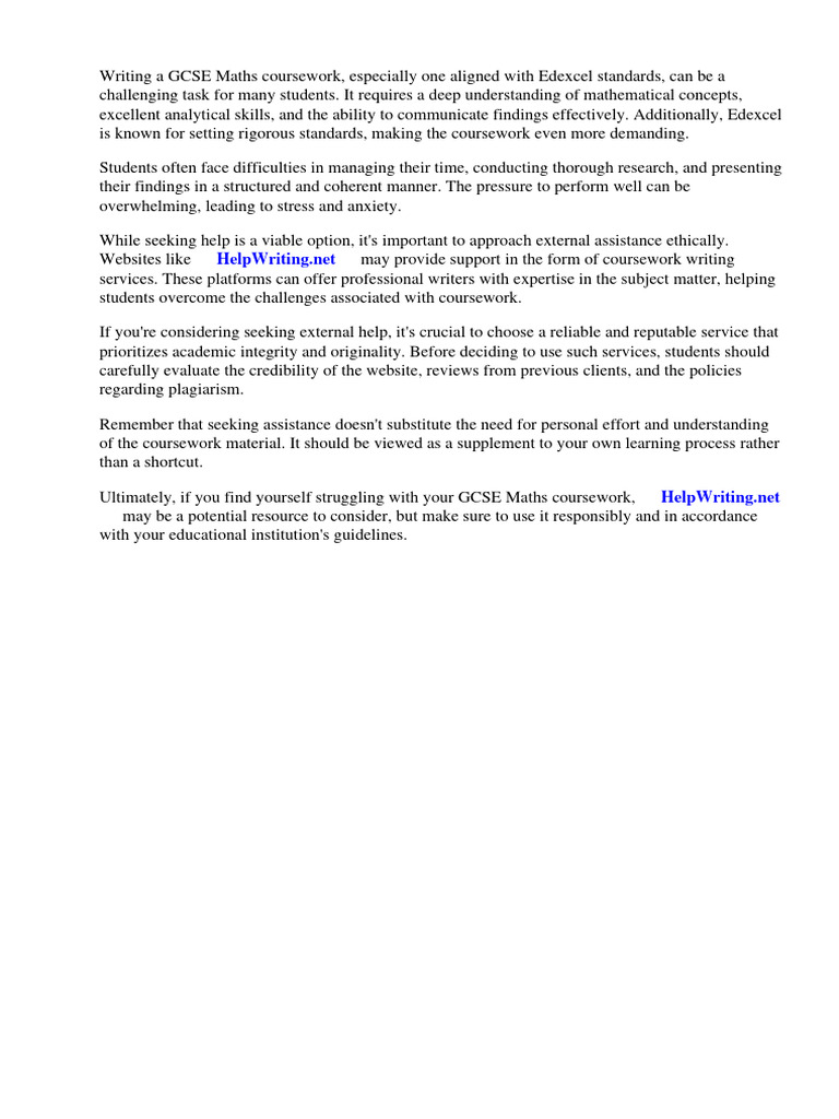 Gcse Maths Coursework Edexcel | Download Free PDF | Nonlinear System | Learning