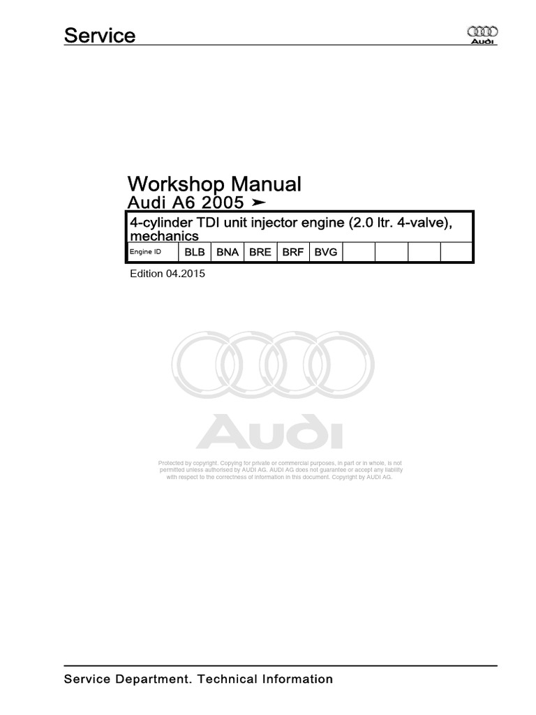 Audi A6 c7 Engine Manual | PDF | Vehicle Parts | Vehicles