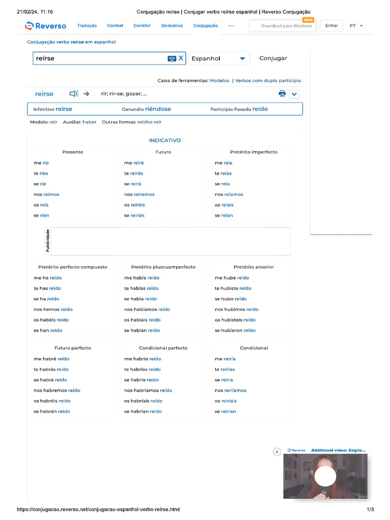 El Verbo Reirse | PDF