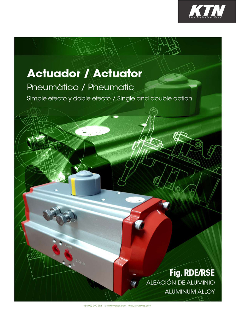 Actuadores Neumaticos KTNRDE | PDF | Ingeniería mecánica | Física ...