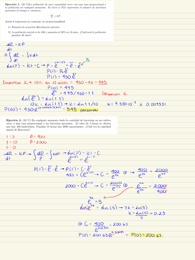 Modelos Crecimiento Poblacional - Act. 2 | PDF