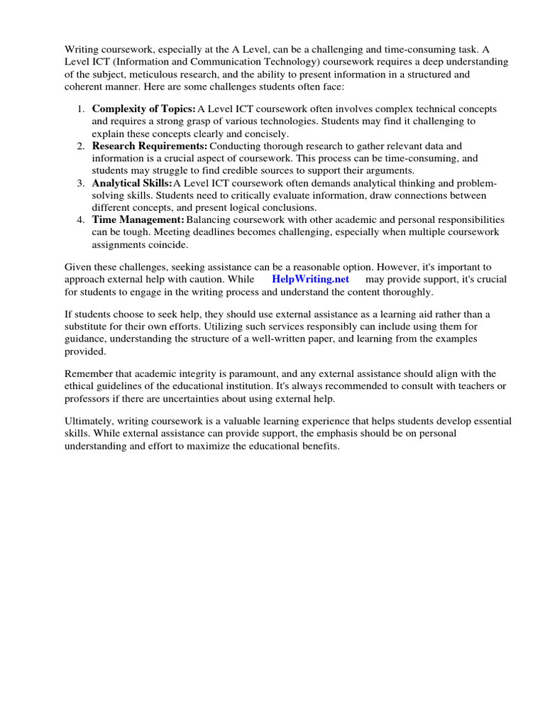 A Level Ict Coursework Ideas | PDF | Educational Technology | Information