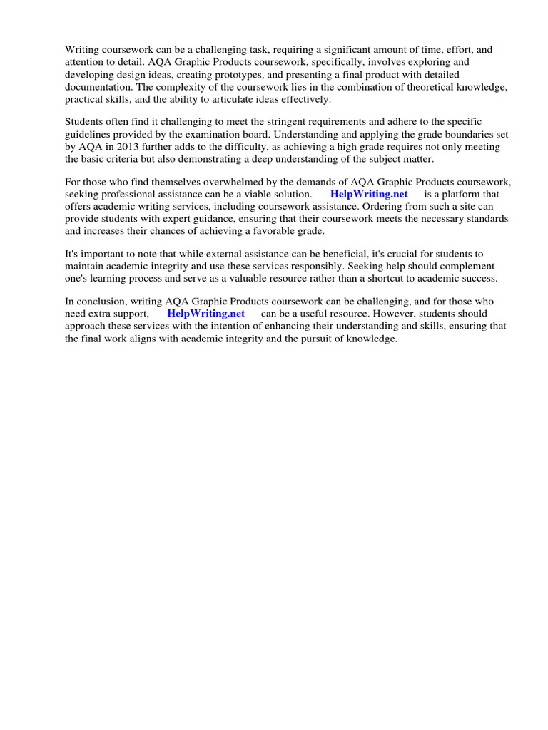 Aqa Graphic Products Coursework Grade Boundaries 2013 | PDF | Learning ...