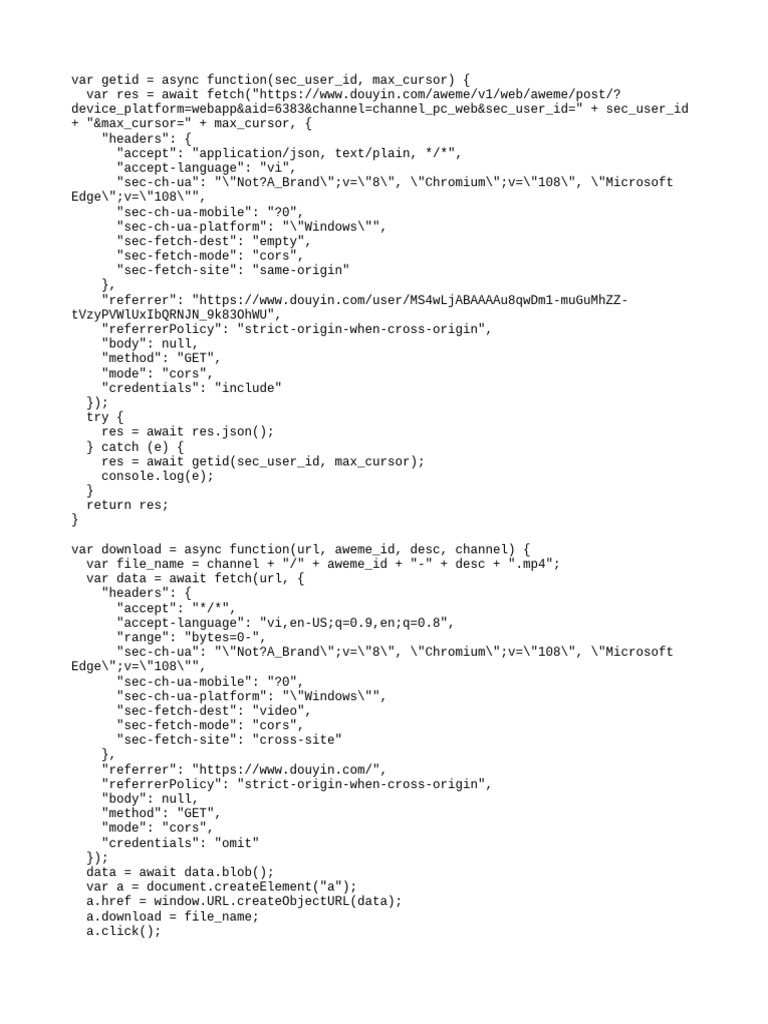 Douyin Cod 2 | PDF | World Wide Web | Internet & Web