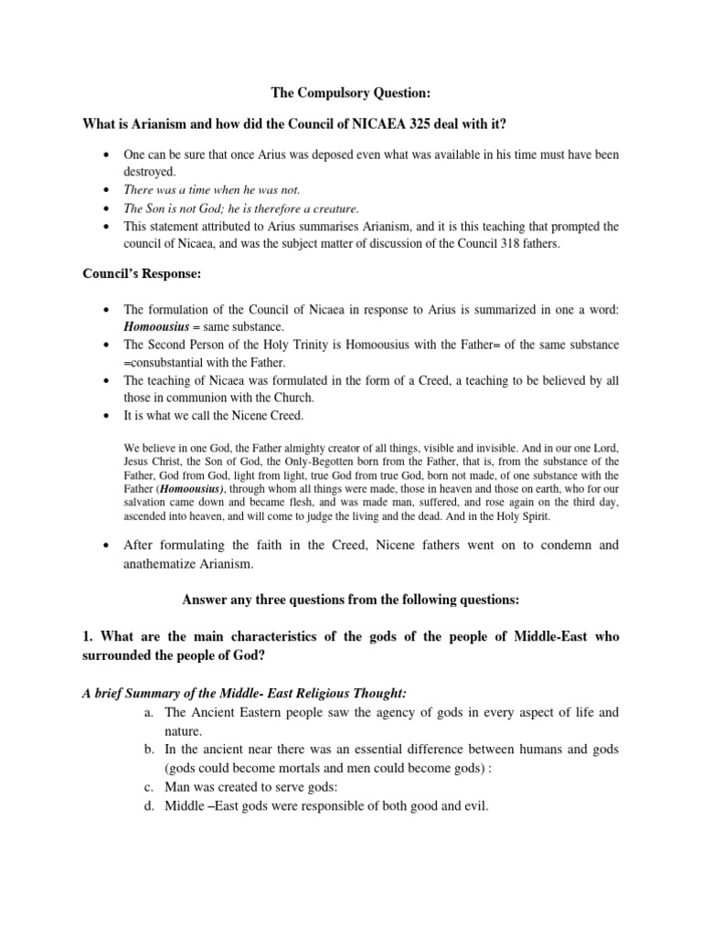 Guide Questions - Trinity | PDF | God The Father | Trinity