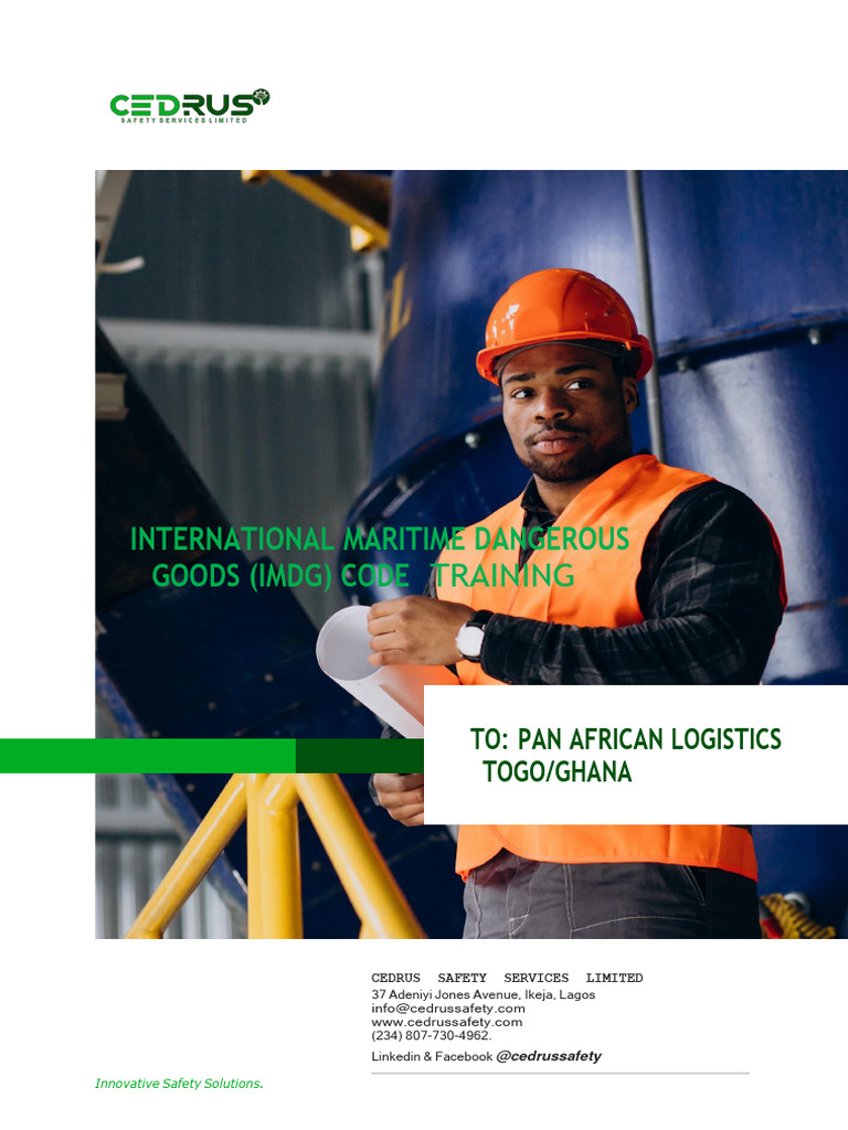 IMDG Code Training Course Information | PDF | Dangerous Goods | Cargo