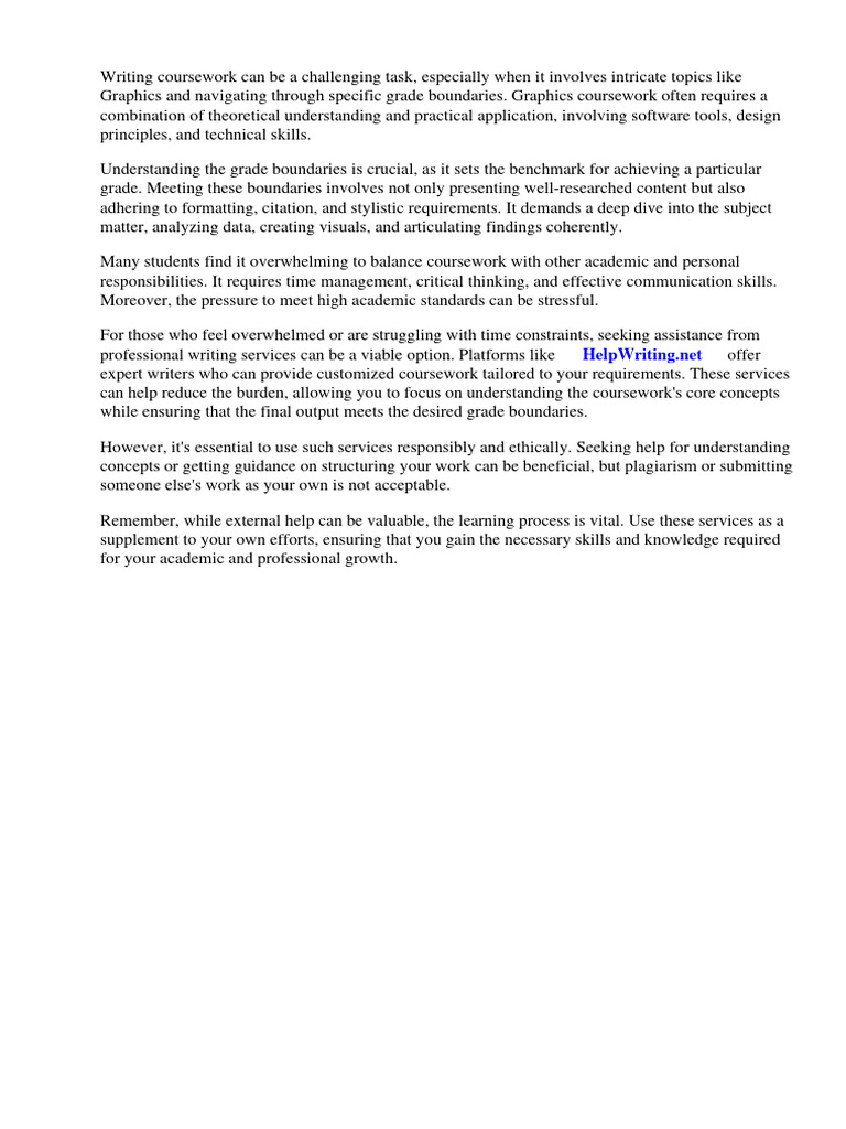 Graphics Coursework Grade Boundaries | PDF | Gce Advanced Level (United ...