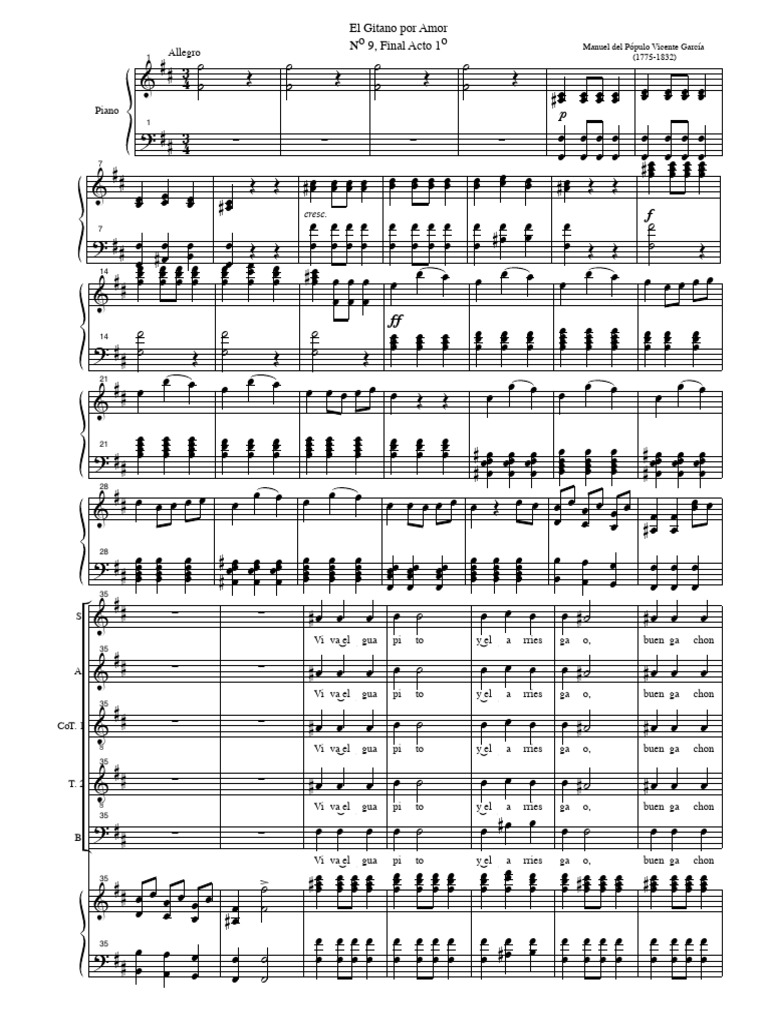 15 El Gitano PIANO | PDF