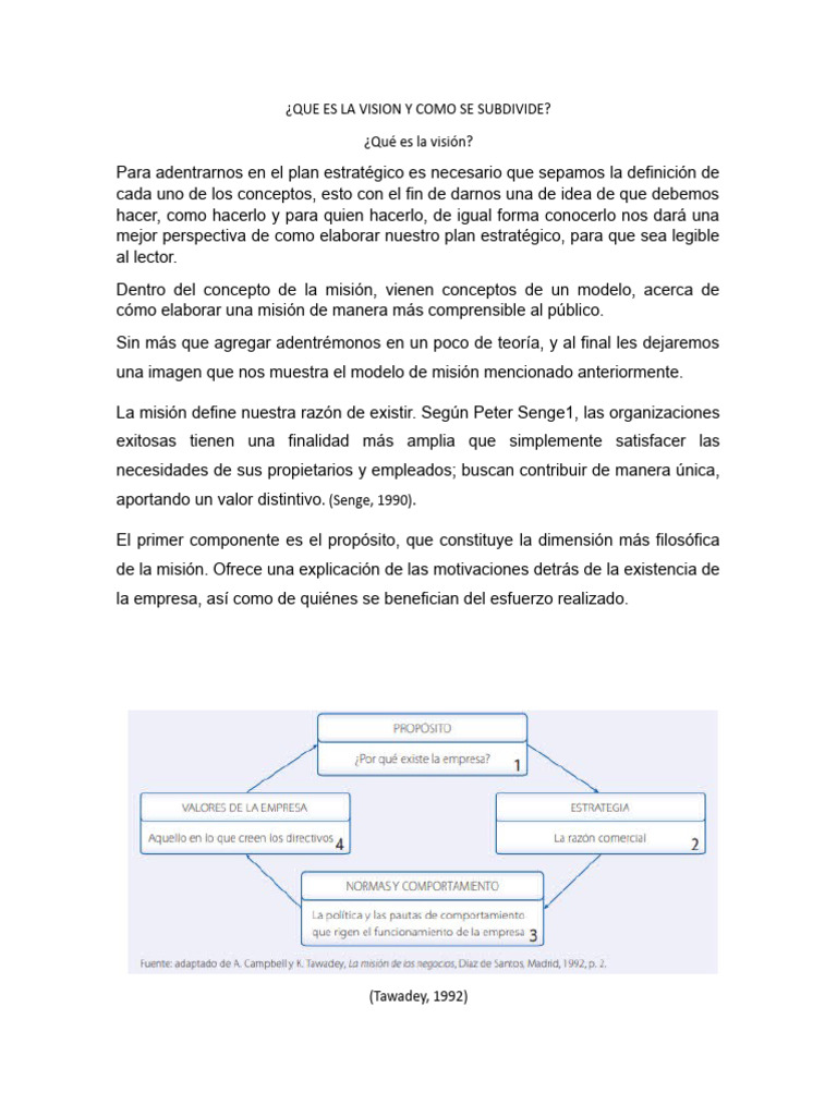 Que Es La Vision y Como Se Subdivide | PDF | Business | Planificación ...