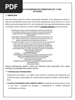 Roteiro para Formatura Do Abc Padrão | PDF | Amor