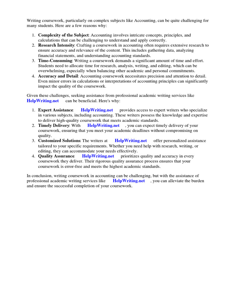 Accounting Coursework Help | PDF | Accounting | Certified Public Accountant