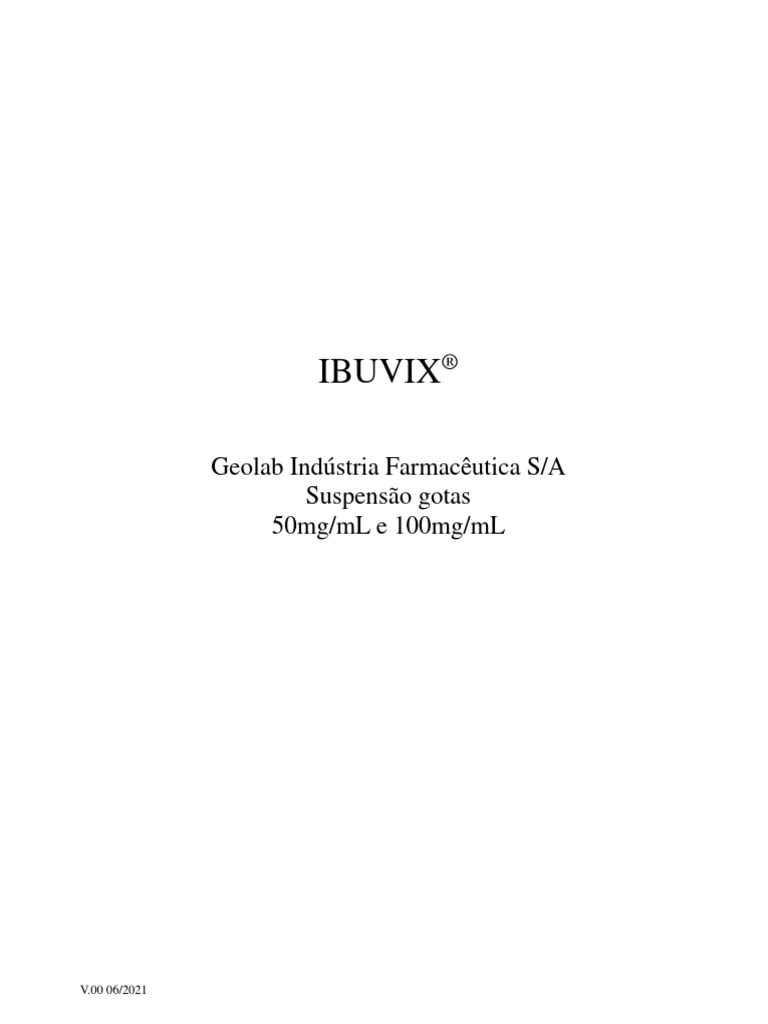 IBUVIX GOTAS Bula Profissional | PDF | Gravidez | Anti-inflamatório não ...