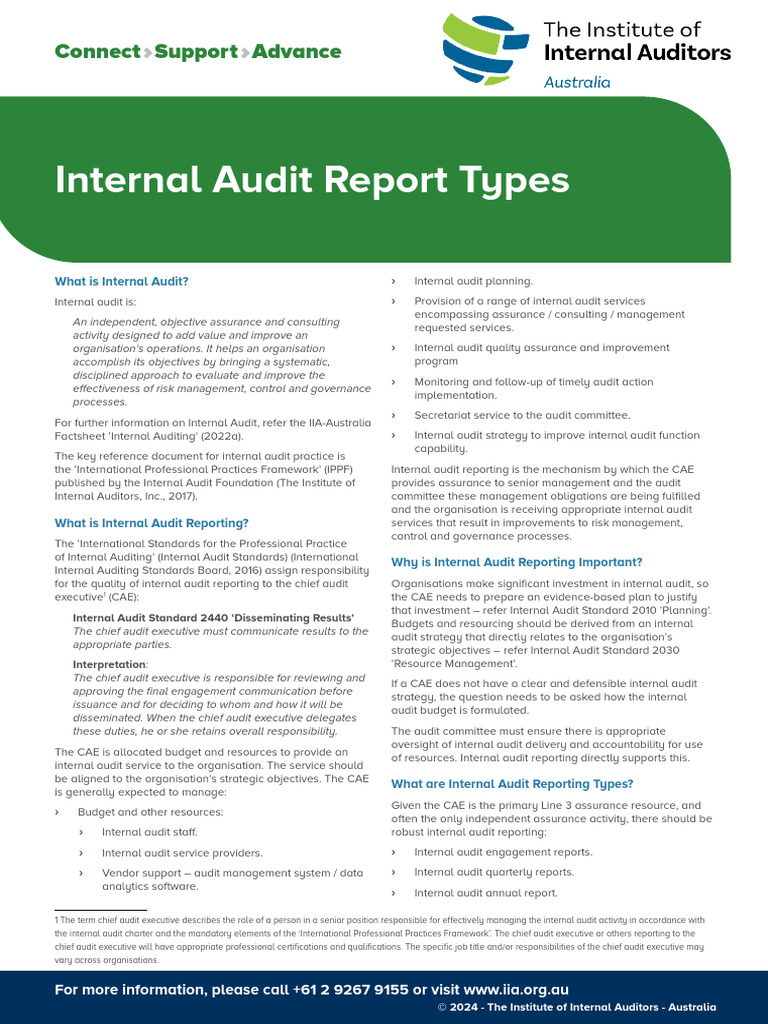Internal Audit Reporting Guide | PDF | Internal Audit | Audit