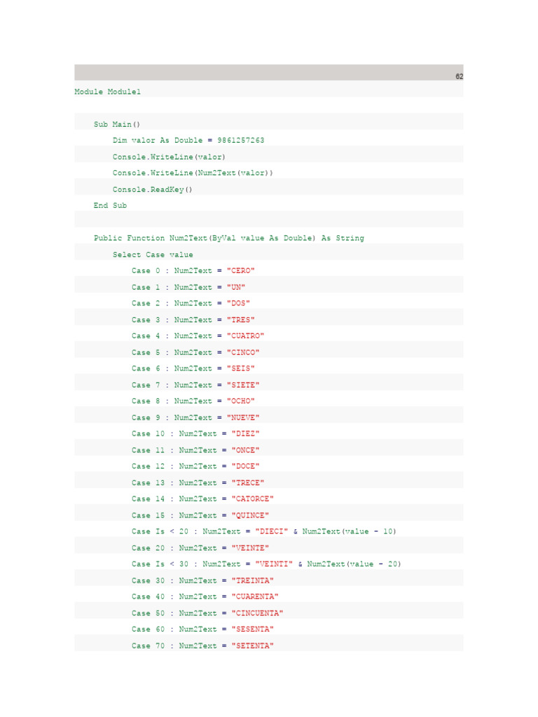 Bisualbasic Cambio de Letras A Numeros | PDF | Computers