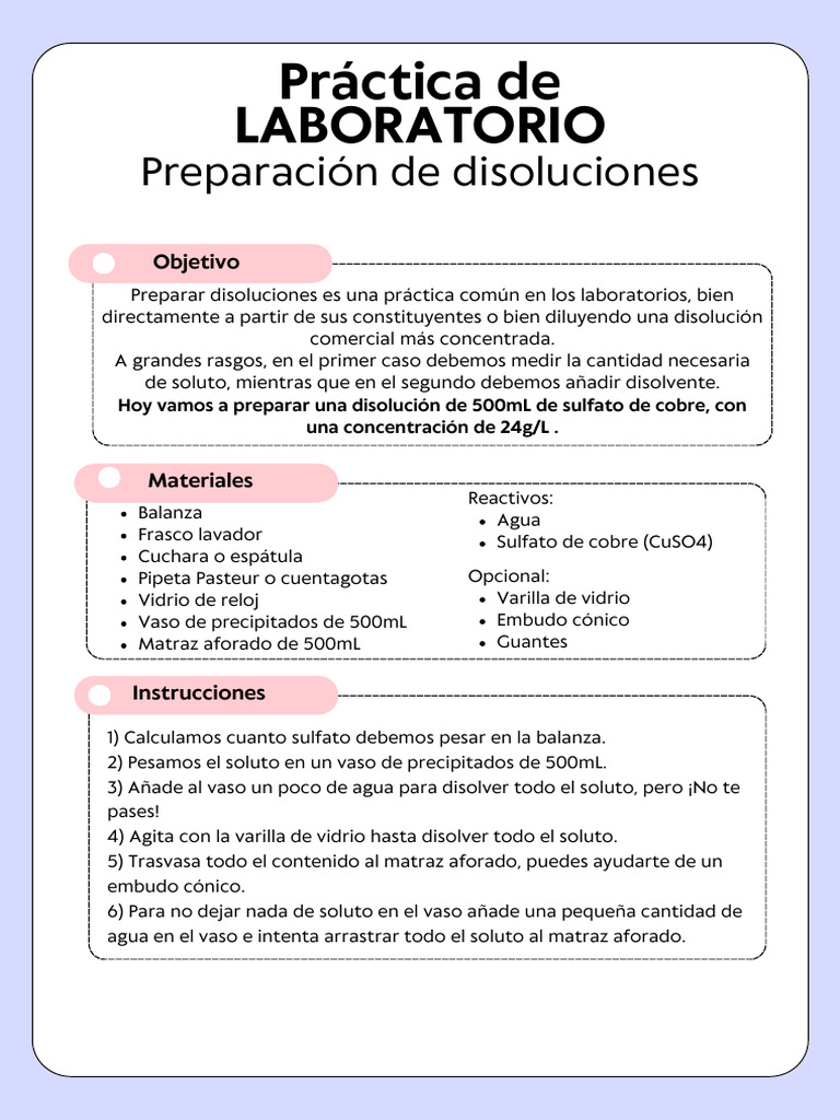 Preparacion de Disoluciones | PDF